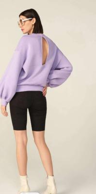 China Vrouwen van het Katoenen van de het Sweatshirt Toevallige Tribune Mengelingsknipsel 260gsm snakken de Overmaatse Grafische de Kraagtruien Koker Te koop