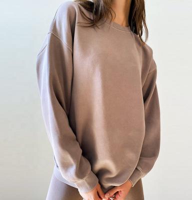 Cina Le magliette felpate surdimensionate cadute dello spazio in bianco della spalla hanno impresso la maglietta felpata del pullover delle donne casuali in vendita