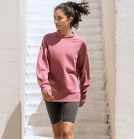 China Crew Neck Plain Pullover Sweatshirt Oversized Solid Long Hoodies for sale