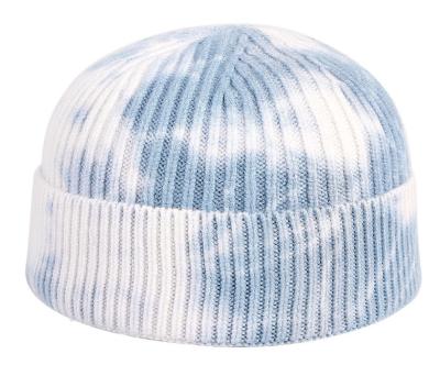 Cina I Beanies ed i cappucci acrilici della tintura 100 del legame delle donne Cuffed l'inverno caldo tricottano il cappuccio del cranio del cappello dell'orologio in vendita