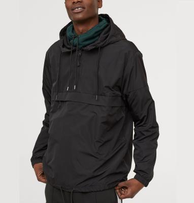 Cina Pullover leggero impermeabile 100% del rivestimento della giacca a vento della fibra di poliestere incappucciato in vendita
