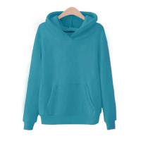 China Autumn Polyester Pullover Sweater Hoodies Solid Color Long Sleeve for sale