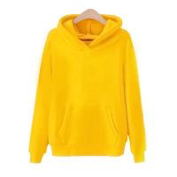 China Autumn Polyester Pullover Sweater Hoodies Solid Color Long Sleeve for sale
