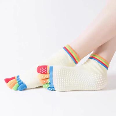 Cina La presa cinque Toe Cotton Yoga Plain Coloured colpisce con forza non lo slittamento in vendita