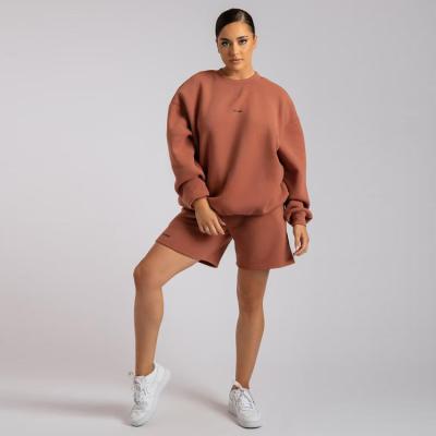 Cina i brevi abiti sportivi stabiliti Tracksuits Crewneck di 2 pezzi misura lo sport di Sweatsuit unisex in vendita