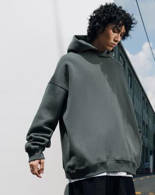 Cina maglie con cappuccio in bianco surdimensionate 100% del pullover 360gsm del cotone bianco normale delle magliette felpate in vendita