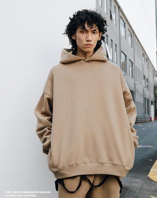 Cina maglie con cappuccio in bianco surdimensionate 100% del pullover 360gsm del cotone bianco normale delle magliette felpate in vendita