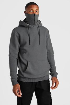 Cina Ricamo di maglie con cappuccio del pullover di Streetwear del cotone dell'OEM 65% con Facemask in vendita