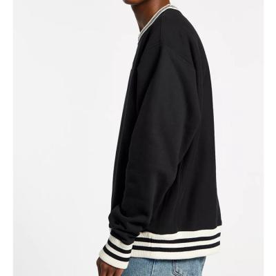 Cina Grinza di grande misura di Terry Fleece Plain Crew Neck del cotone del raccolto francese della maglietta felpata anti in vendita