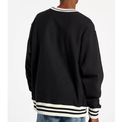 Cina Grinza di grande misura di Terry Fleece Plain Crew Neck del cotone del raccolto francese della maglietta felpata anti in vendita