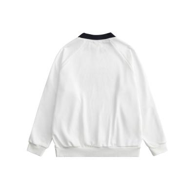 China Lightweight Pullover Plain Crew Neck Sweatshirt Black White Casual Oversized Hoodie for sale