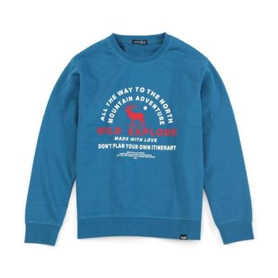 Cina Manica lunga unisex Jumper Pullover di squadra del tessuto del vello della maglietta felpata normale del collo in vendita