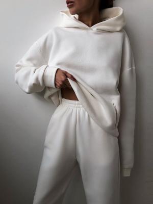 Cina Maglie con cappuccio lunghe delle donne della manica di Tracksuits degli abiti sportivi elastici casuali solidi del pullover in vendita