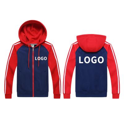Cina Logo su ordinazione unisex di Team Printing Sport Zipper Hoodie del cotone di modo in vendita