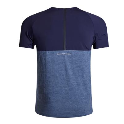 China Der Rundhalsausschnitt-des kurzen Ärmels schneller trocknender Sport-T-Shirt Männer Spitze, die lose Eignungs-Kleidung laufen lässt zu verkaufen