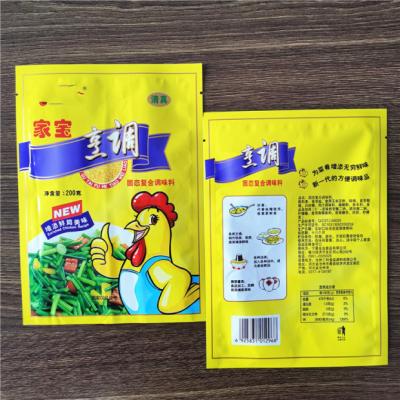 China Custom Plastic Stand up Zipper Shaped Bag Printing for Chicken Essence Seasoning Powder Packaging for sale