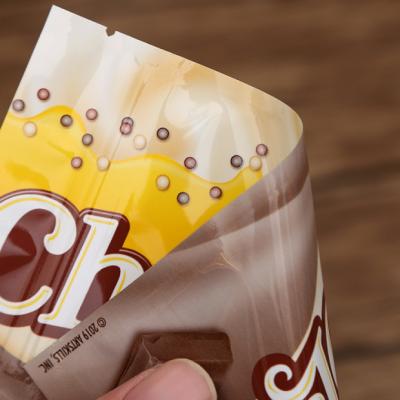 China Aluminum Foil Zipper Mylar Reclosable three side energy chocolate bar bag / Aluminized material for sale