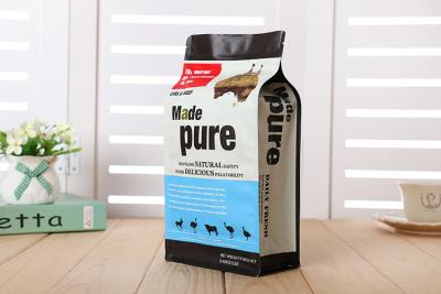 China Kraft Paper Dog Food Packing Bag Ziplock Pouch Pet Dog Food Packaging Bag for sale