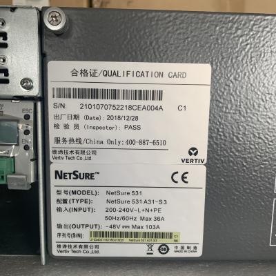 China Vertiv 48V 90A Embedded DC Power Supply System Emerson Netsure 531 A31-S3 With R48-2000A3 R48-2000e3 Rectifier Module en venta