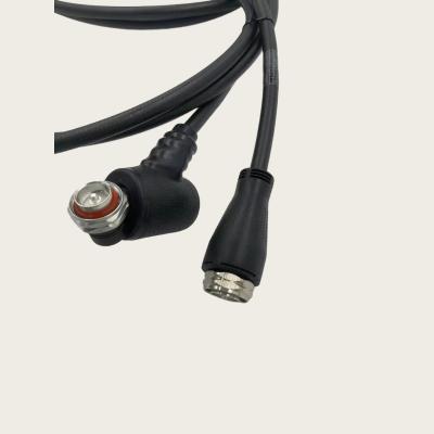 中国 Waterproof 1/2 Super Flex Jumper with interface types 7-16 DIN Male and 4.3-10 Male with weatherproofing boot, 3 m 販売のため