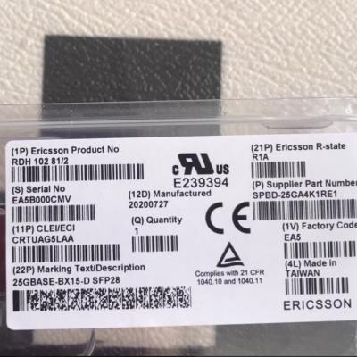 China Original Ericsson RDH 102 81/1  RDH 102 81/2 25GBASE-BX15-D SFP28 Optical Module / Optical Transceiver for sale