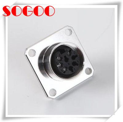 Cina Connettore quadrato di Aisg del metallo della flangia, tipo Pin della lega per saldatura del cavo dell'incavo M16 del connettore 8 in vendita