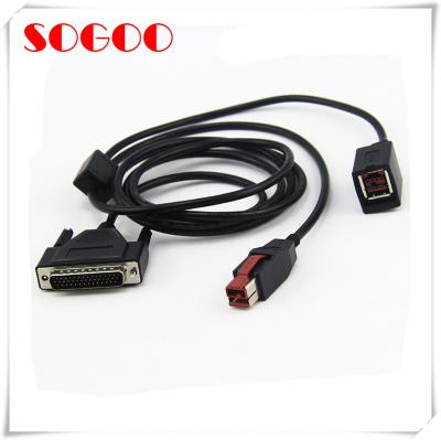 Chine Le diviseur DB44 de Y à 24v a actionné la couleur masculine de noir de veste de PVC du câble 1.5A d'Usb à vendre