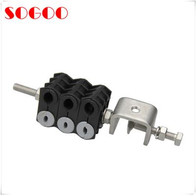 China 6 ways feeder clamp, fiber optical cable clamp and power cable clamp for sale