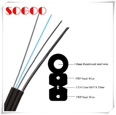 China Cabo drop FTTH autossustentável de fibra óptica preta à venda