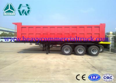 China Carbon Steel Square Tipper Semi Trailer Less Weight Manual Transmission for sale