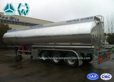 China Stainless Steel Fuel Tank Semi Trailer 3 Axles 60000 Liters With Mechanical Suspension for sale