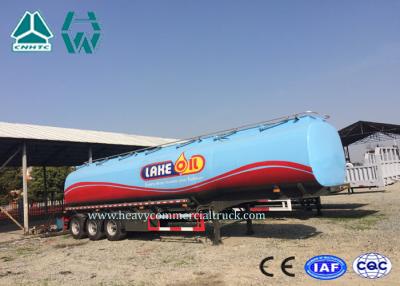 China Carbon Steel Tri - Axle Semi Trailer For Fuel Transport 30000 To 60000 Liters for sale
