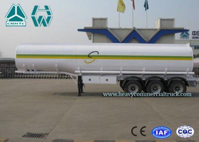 China Sinotruk Howo Carbon Steel Tri - axle crude oil trailers One Compartment Emergency Valve for sale