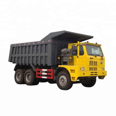 China Manual Transmission Type Mining Tipper Truck / Yellow Sinotruk Howo 6x4 Dump Truck for sale