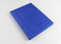 China Perfect Binding A4 Hardback Notebook , Leather Large Hardcover Journal With Debossed Pattern for sale