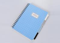 China Smooth Corner Thread Stitched Plain Cover Notebooks With Spiral / Y - O Binding for sale