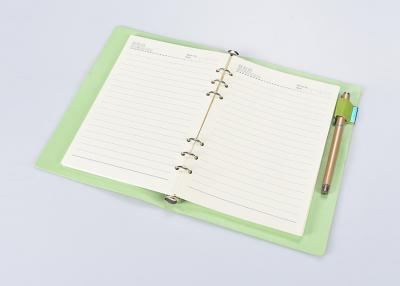 China Correias elásticas multi caderno sujeito pequeno, caderno da tampa de cartão do verde de grama à venda