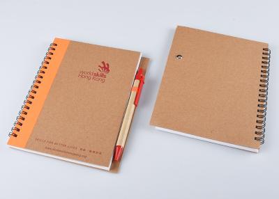 中国 クラフトの螺線形/Yの明白な紙表紙のノート- Oの結合および球ペン セット 販売のため