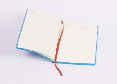 Cina Taccuino blu-chiaro di cuoio della copertura molle dell'unità di elaborazione con il bordo e la sottopancia di colore in vendita
