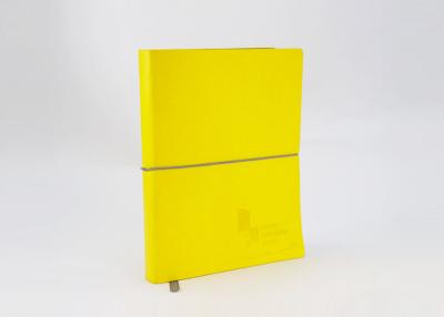 中国 ビジネス ノートのための伸縮性があるレモン色のペーパー カバー ノートのオフセット ペーパー 販売のため
