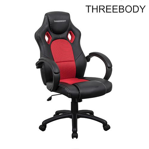 Quality Black And Red Executive Racing Office Chair Breathable High Straight Back for sale