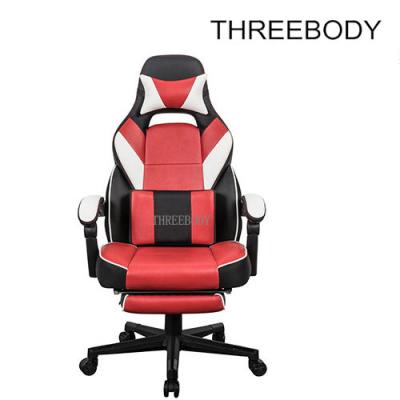 China Custom Reclining Gaming Chair With Wheels , Big And Tall Gaming Chair Adjustable Armrest for sale