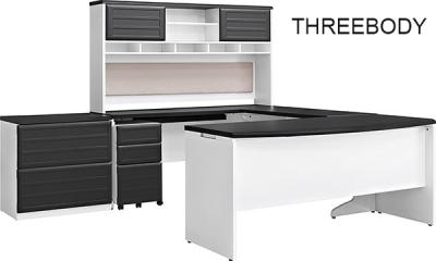 China High End U Shaped Computer Desk , Executive U Shaped Office Desk  With Hutch for sale