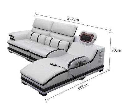 Chine En's Fun moderne simple multi-fonctionnel canapé de massage en cuir combinaison pour le salon 354*101*83CM à vendre