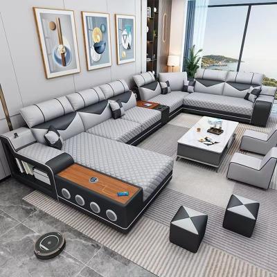 China En's Fun Nordic Modern Simple U-Shaped Fabric Sofa Combination For large apartment Living Room for sale