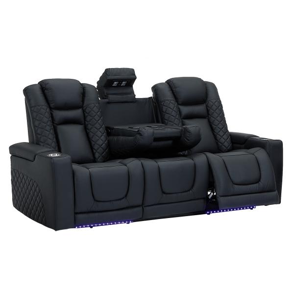Quality Louis Denny First-Layer Cowhide Genuine Leather Home Theater Living Room Sofa for sale