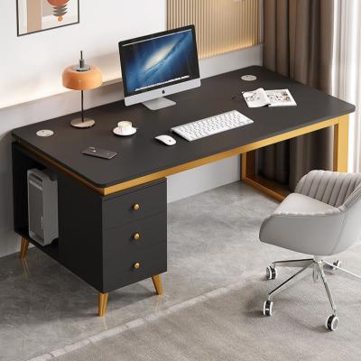 China Simple Office Desk Cabinet Integrated Desktop Computer Table With Main Unit for sale