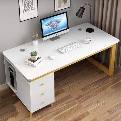 China Simple Office Desk Cabinet Integrated Desktop Computer Table With Main Unit for sale