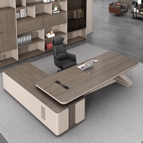 Quality Simple Modern Luxury Office Manager Boss Chairman President Executive Desk & Chair Combination for sale