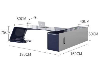 China Lacquer Furniture Simple, Modern And Elegant Painted Boss Desk, Fashionable CEO, Executive & Boss Desk for sale
